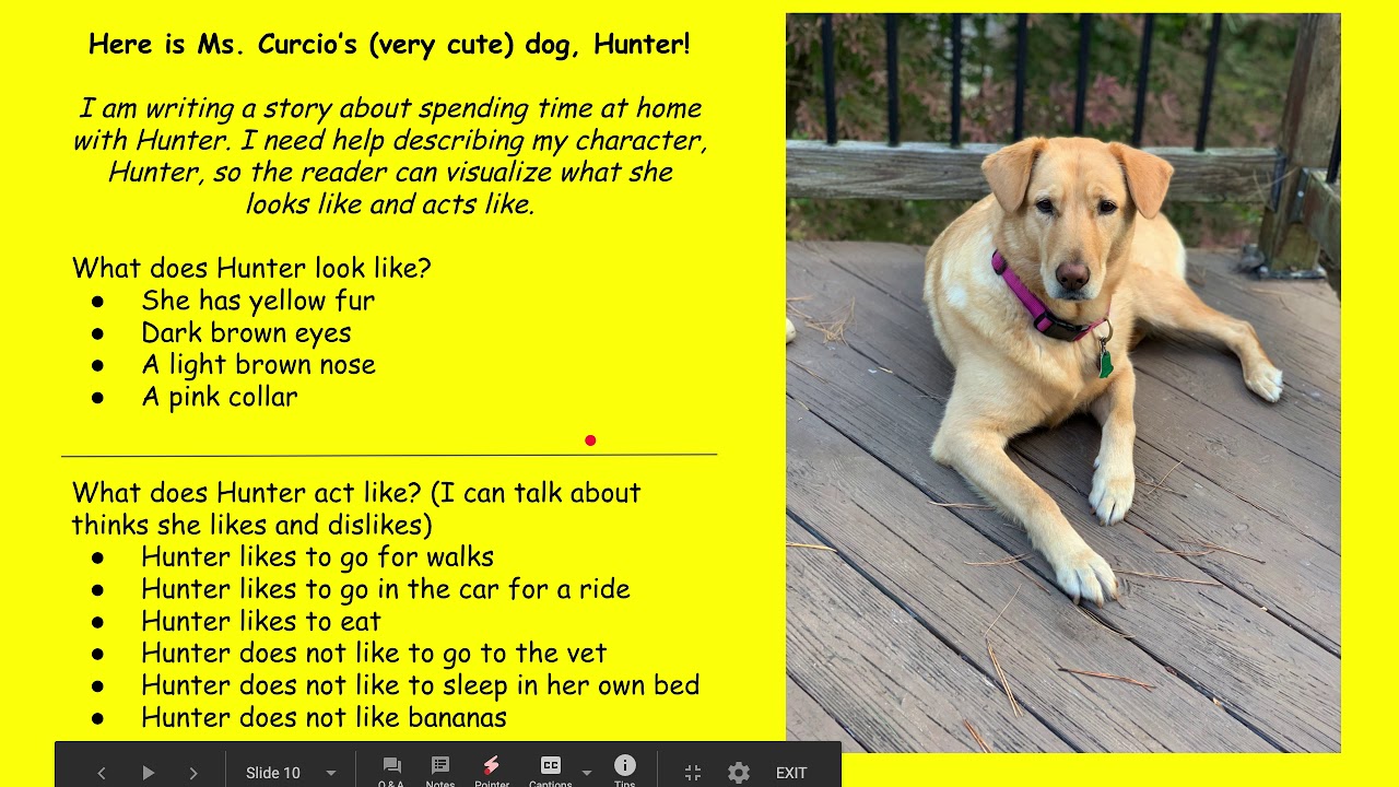 Developing Character in Personal Narratives