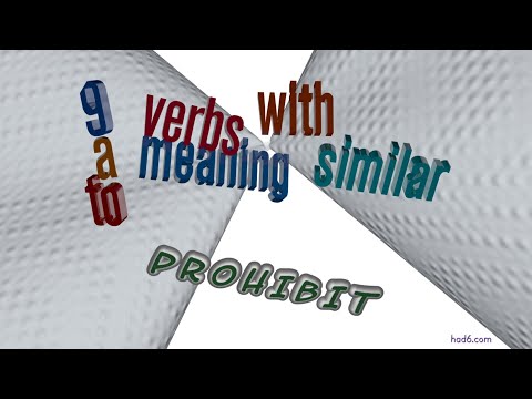 prohibit - 12 verbs synonym of prohibit (sentence examples)