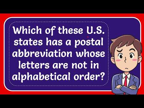 Which of these U.S. states has a postal abbreviation whose letters are not in alphabetical order? A