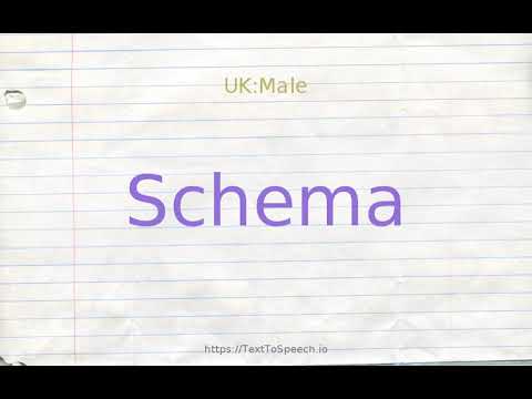 How to pronounce schema