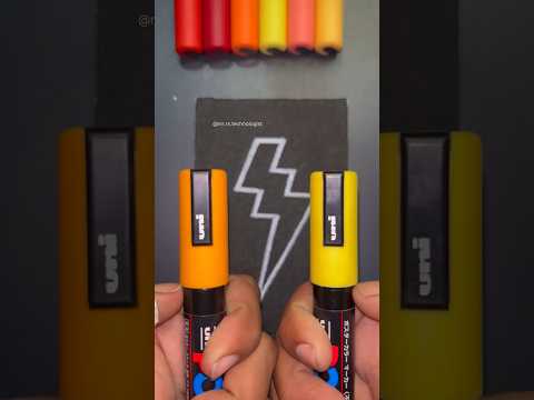 Mind-Blowing Neon Technique with Posca Markers!β‘οΈπ¨π€― #shortsart
