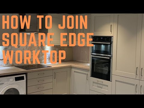 How to join square edge worktops #joinery #carpentry #woodworking