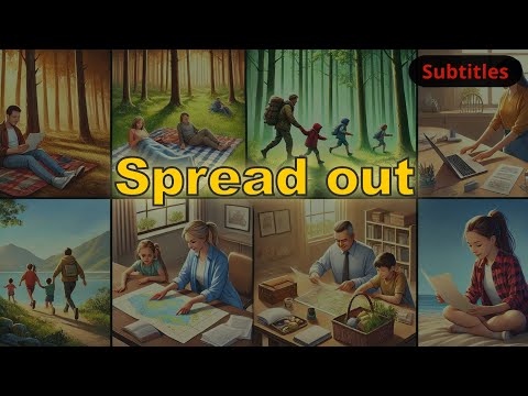 Spread out meaning with 5 examples