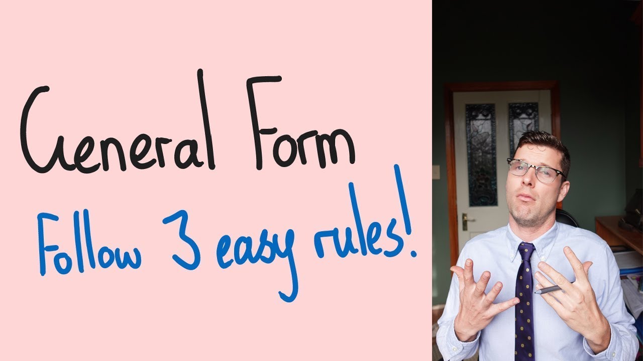 Converting Linear Equations into the General Form