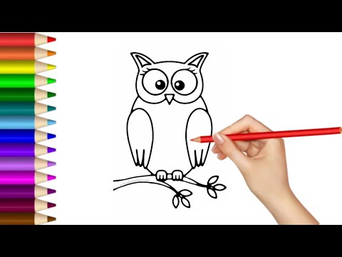 How to Draw an Owl | Simple & Easy Drawing for Kids