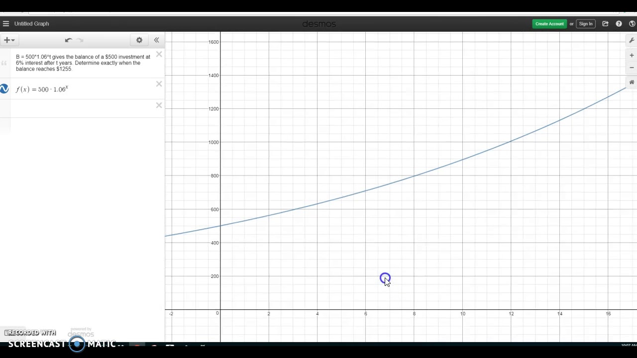 Solving Exponential Functions in Desmos