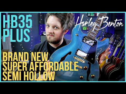 Harley Benton HB-35 Plus Metallic Blue | Reverb