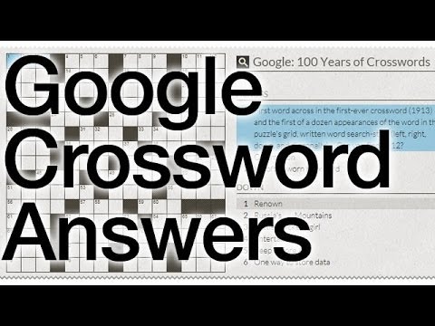 Google 100 Years of Crosswords Answers