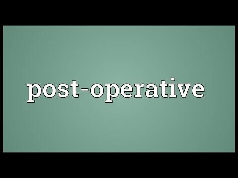 Post-operative Meaning