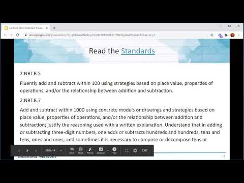 LA 2020-2021 Important Prerequisite Math Standards Elem Training Video