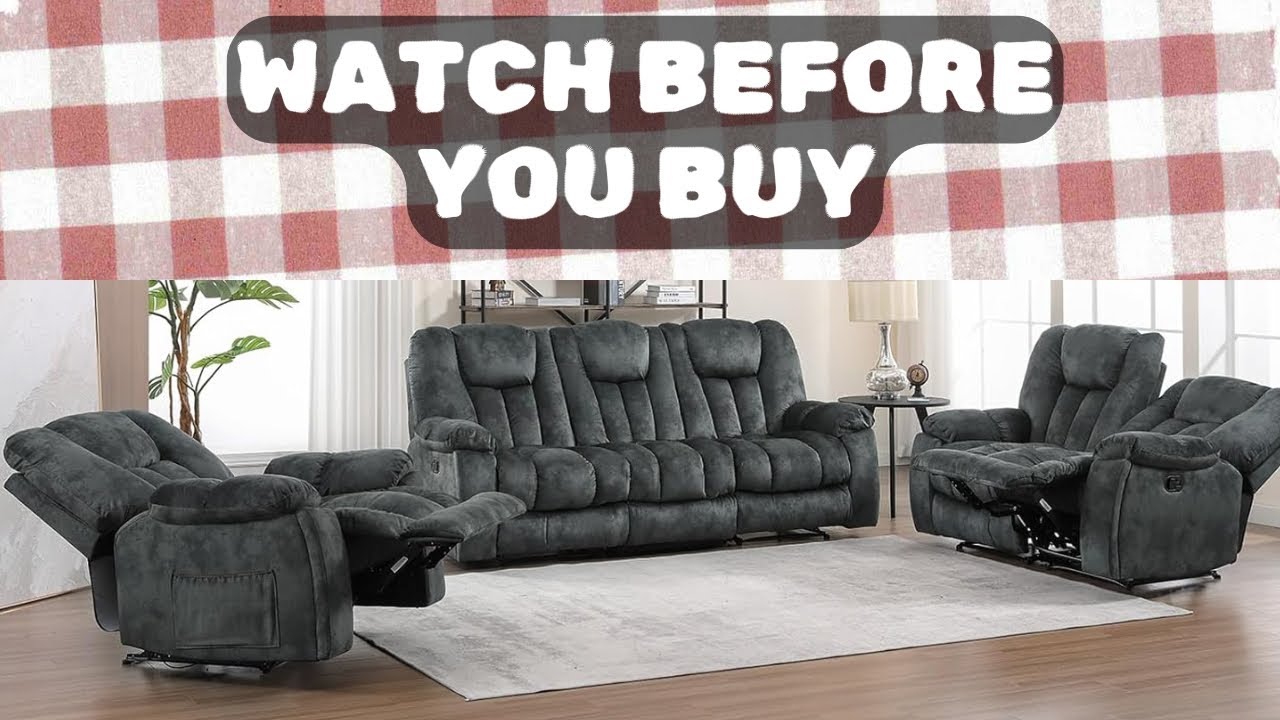 3 Pieces Recliner Sofa Set with Massage and Heat Review