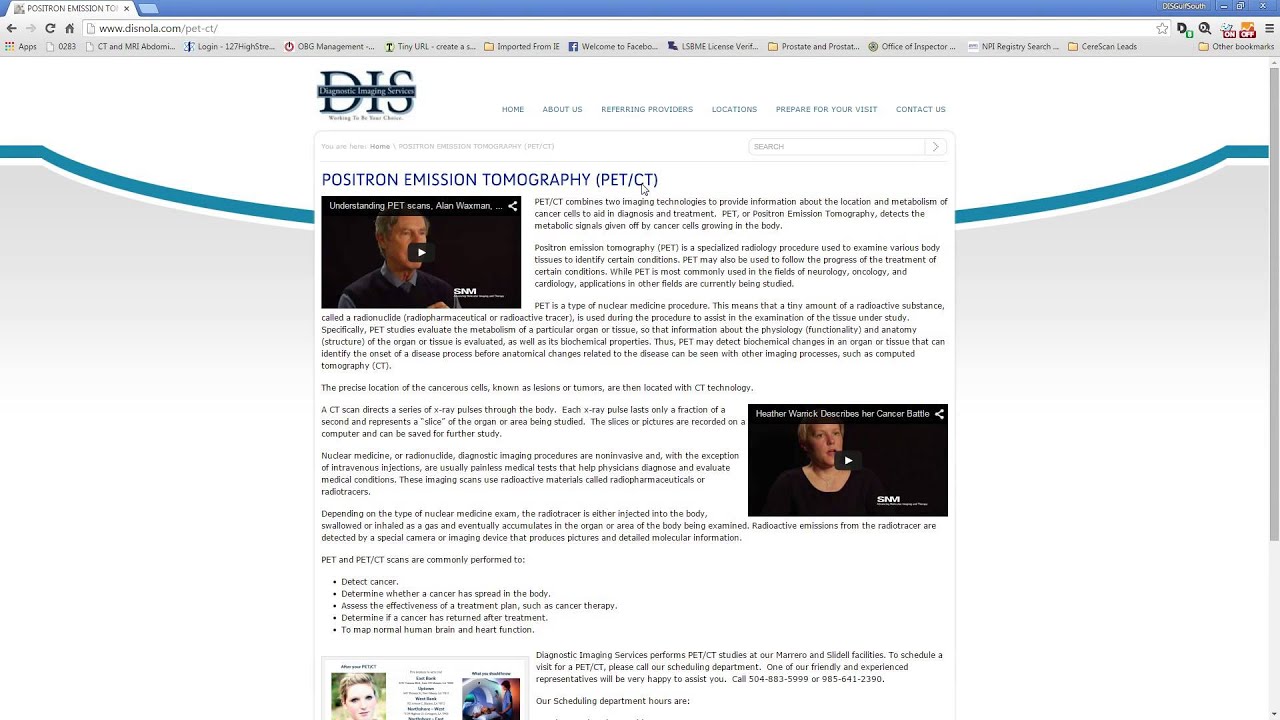 View, download and print brochures from Diagnostic Imaging Services