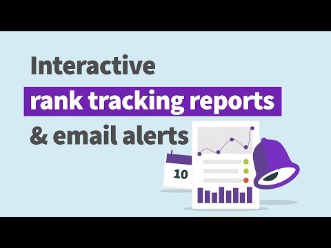 Interactive rank tracking reports & email alerts in SERPWatcher