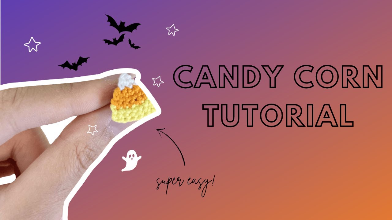 Beginner Tutorial: How to Crochet a Candy Corn Pin for Halloween