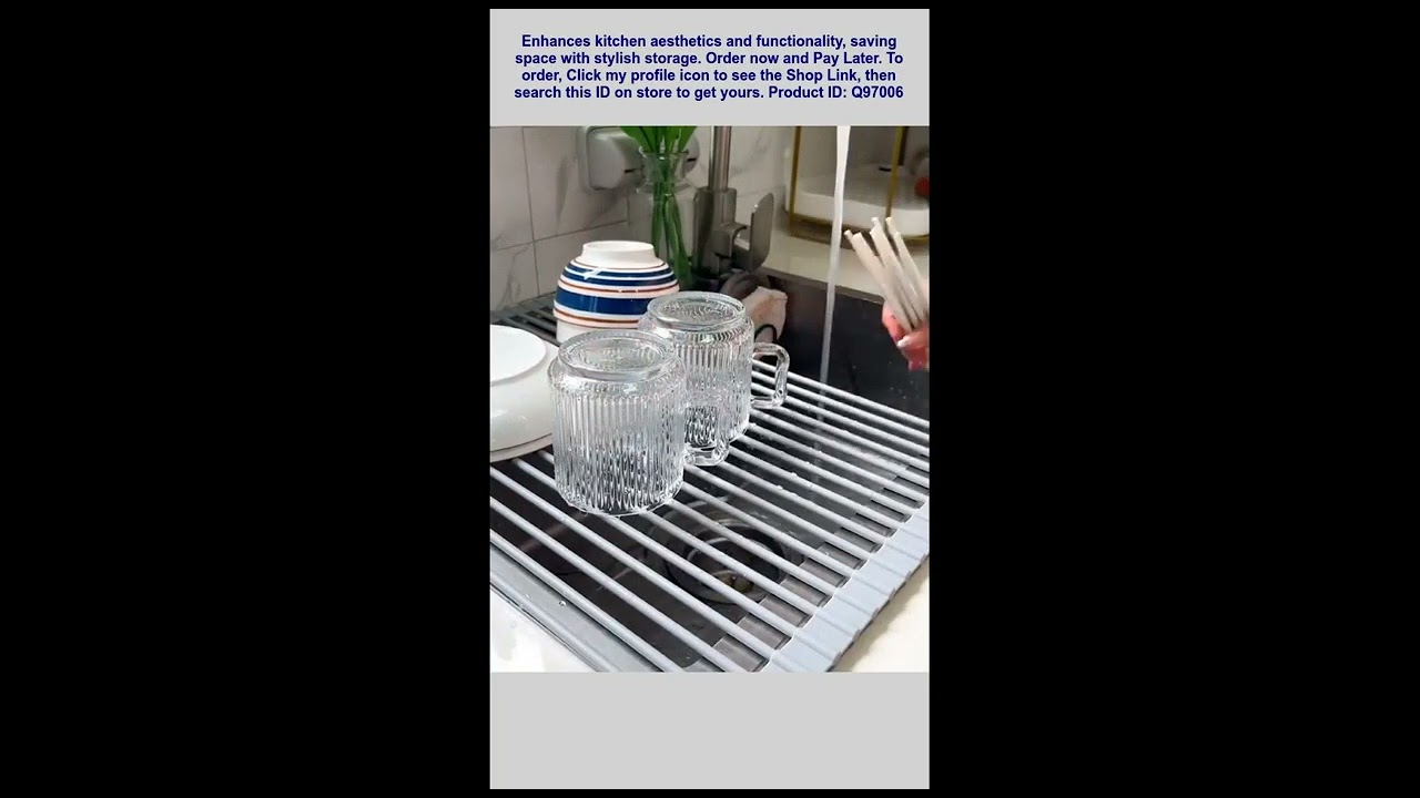 This is a foldable sink rack mat designed for kitchens.