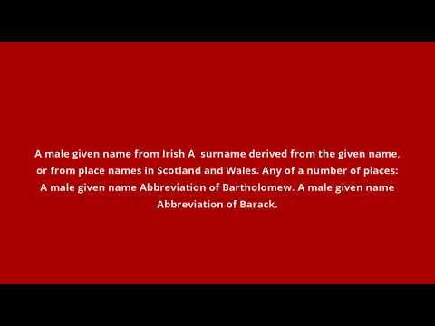 what is the meaning of Barry
