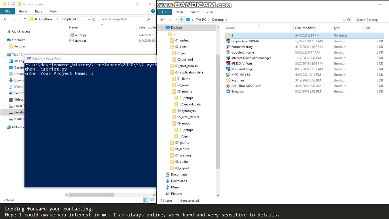 auto making folder script using python