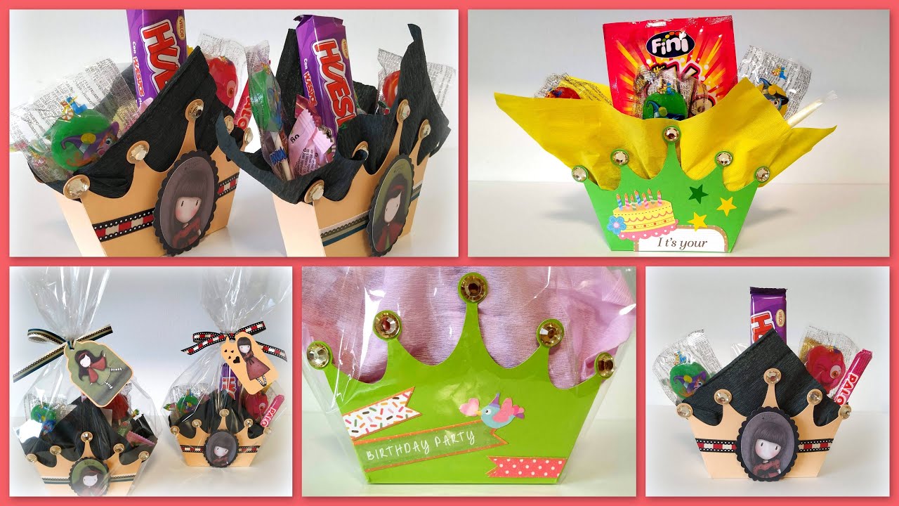 Cajas de regalo con forma de corona. Plantilla gratis!!
