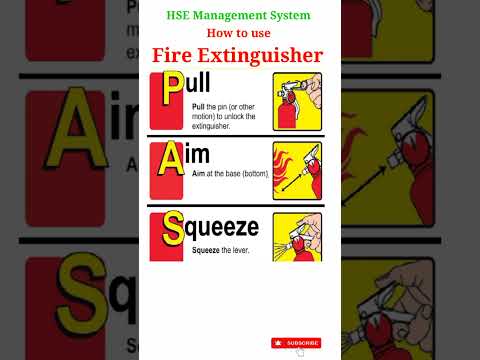 How to Use Fire Extinguisher 🔥 | Fire Extinguisher Operating PASS Method #Hsemanagementsystem#safety