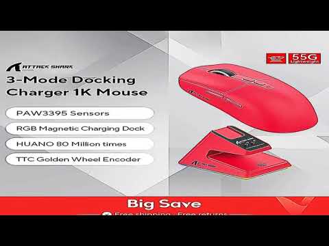X6 Lightweight Wireless Gaming Mouse with 3 Mode Wired 2.4G BT5.2 Up to 26K DPI RGB Backli