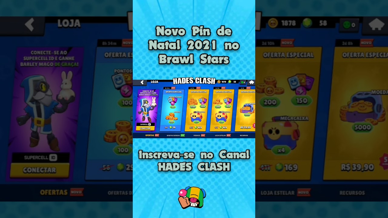 NOVO PIN DE NATAL NO BRAWL STARS #brawl #brawlstars #bs