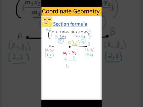 How to use section formula | Coordinate Geometry #mathsshorts #sectionformula #coordinategeometry