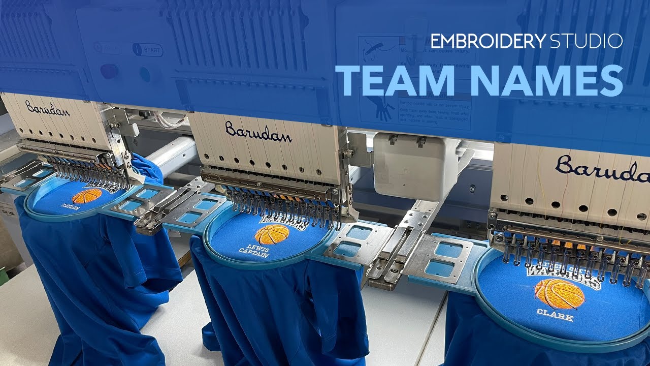 Team Names setup with EmbroideryStudio