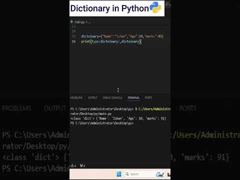 Dictionary in Python #icntcloudgyan #python