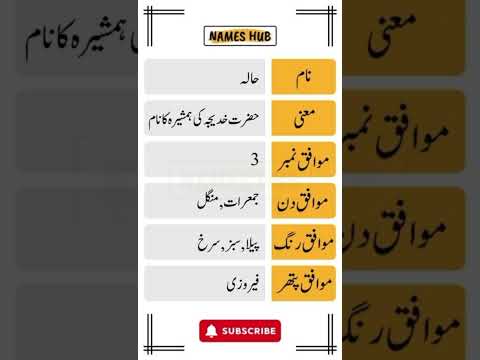 Hala Name Meaning in Urdu | #shorts #namemeaning | Names Hub