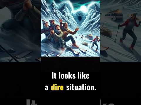 Meaning of DIRE with examples #wordmeaning #worddefinition #vocabulary #StudyEnglish #LearnEnglish