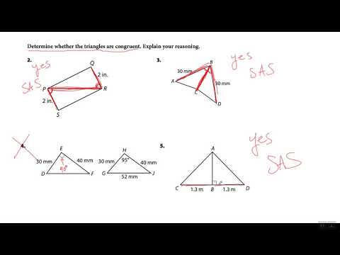 Geometry 5.3 - SAS Triangle Congruence Theorem
