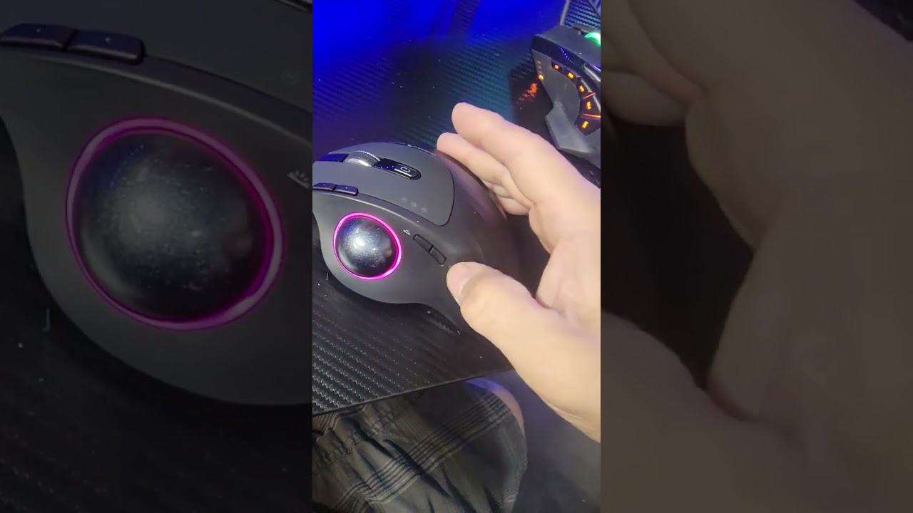 EM01 Advanced Wireless RGB Trackball Mouse