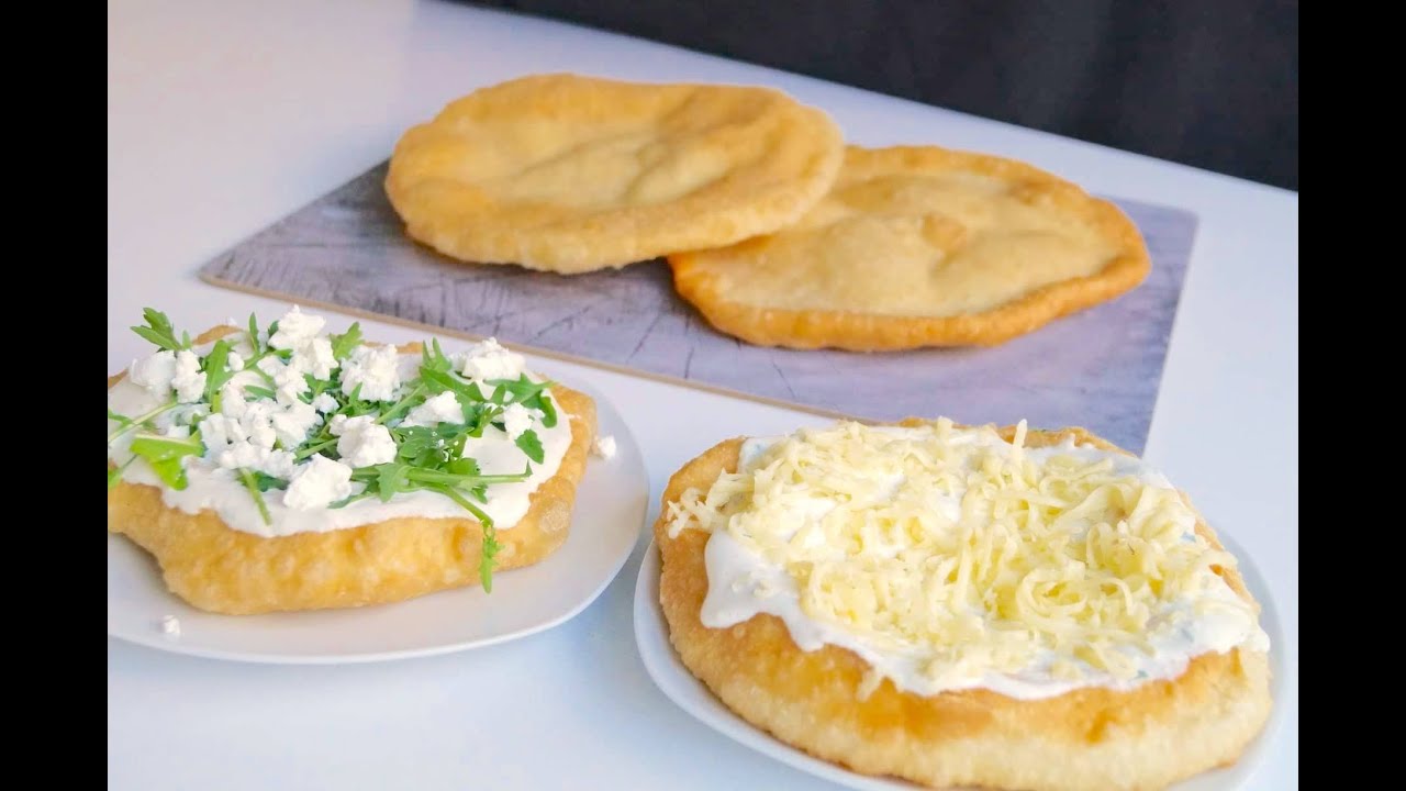 Mit Käse gefüllter schneller Langosch - Einfache Rezepte