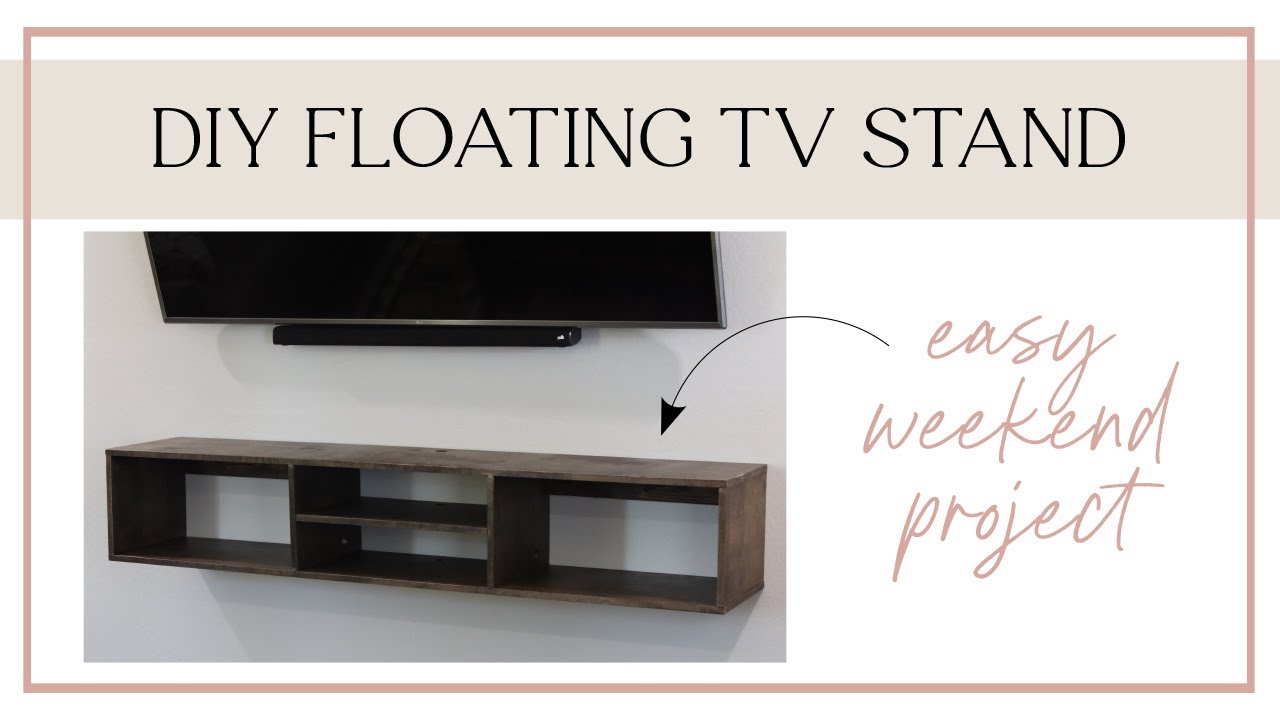 EASY DIY FLOATING TV STAND ✨ Weekend Project!