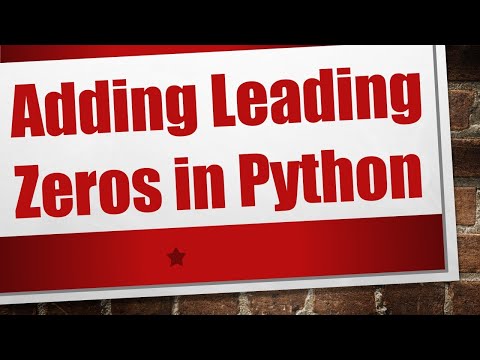 Adding Leading Zeros in Python