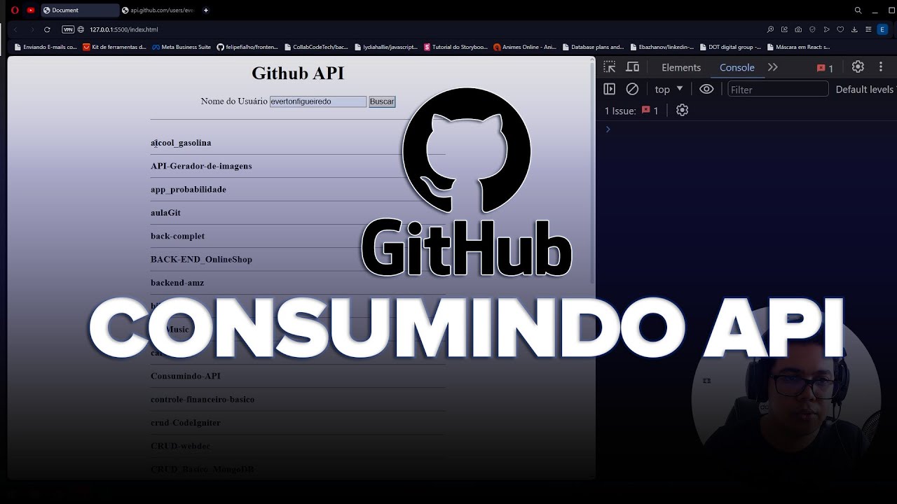 Como consumir API com JavaScript - Consumindo API do GITHUB com JavaScript