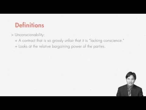 Contract Law: Unconscionability | quimbee.com