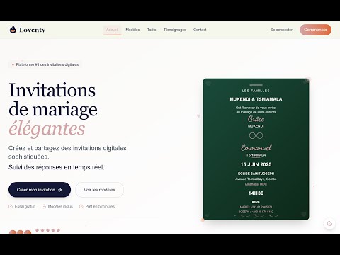 Loventy – Smart Wedding Invitations & Guest Management Demo