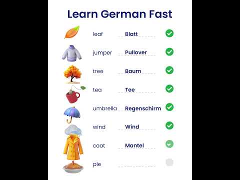 Autumn Vocabulary in German | Learn German Fast