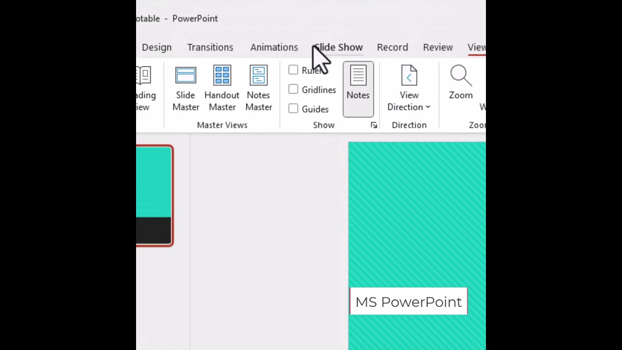 MS PowerPoint Adding and Using Speaker Notes