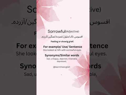 Sorrowful Definition, Sorrowful Meaning in Urdu, Sorrowful Synonyms, Sorrowful Sentence, #sorrowful