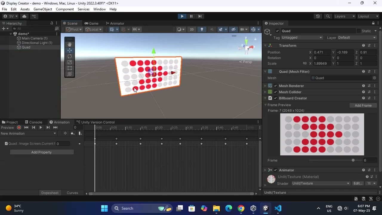 Create Changing Textures dynamically in Unity Engine