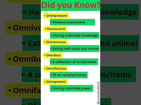 Omni? Explained ✅ #english #learnenglish #vocabs #omni
