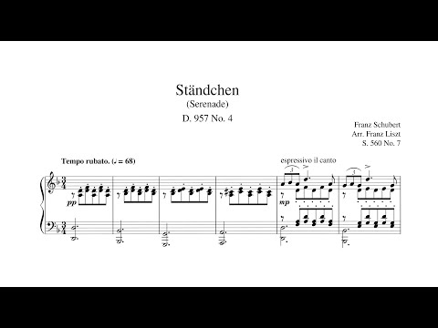 Schubert/Liszt: Serenade ("Ständchen") from Schwanengesang D. 957(audio + sheet music) [Thurzó]
