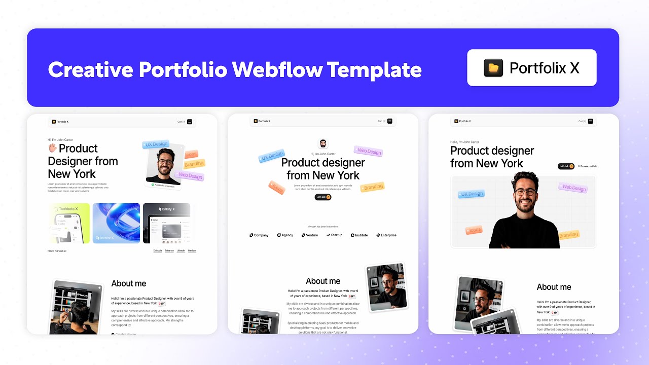 Creative Portfolio Website Template | Portfolix X - BRIX Templates