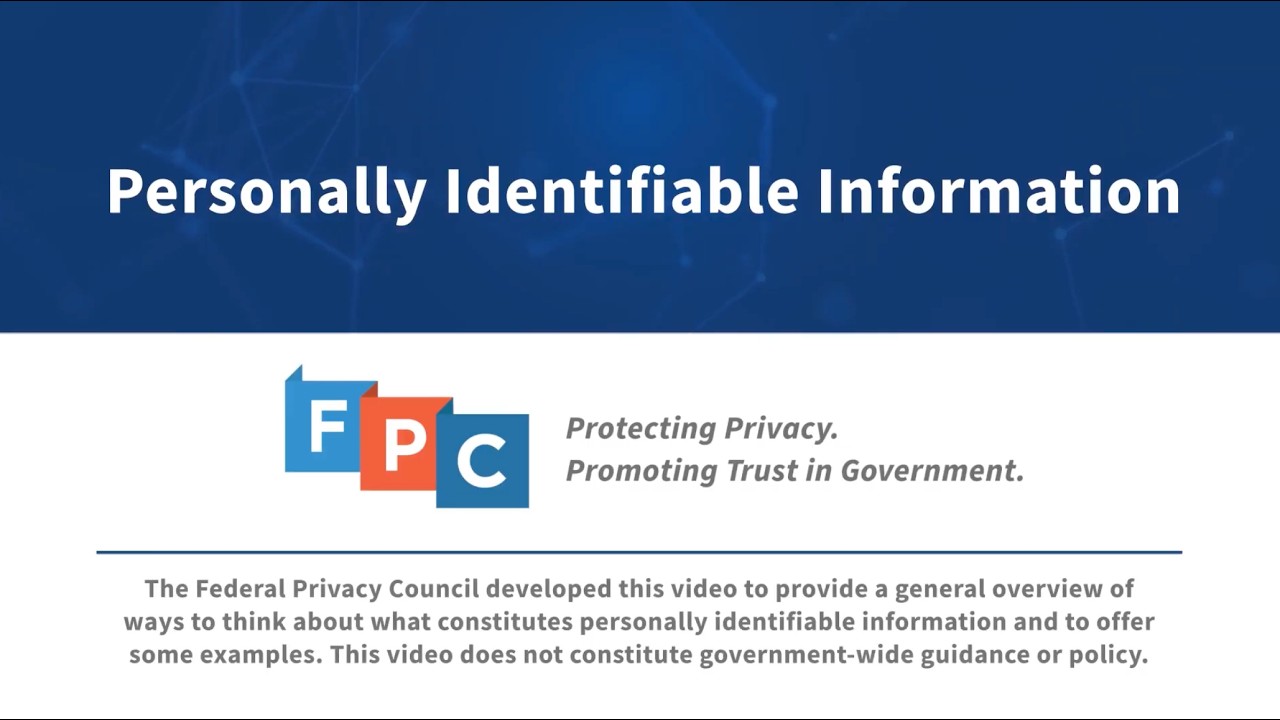 What is Personally Identifiable Information (PII)? -- FPC Educational Videos