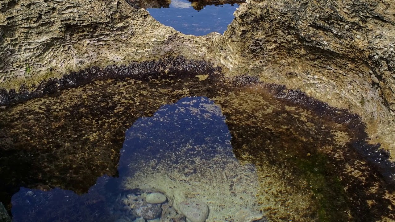 Tide pool and tiny waves Oahu Hawaii