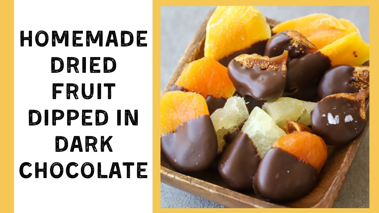 Homemade Dried Fruits Dipped In Chocolate