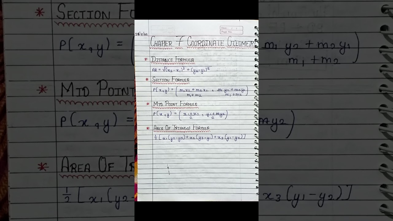 Class 10th Maths CHAPTER 7 COORDINATE GEOMETRY || All formula || Complete Solution