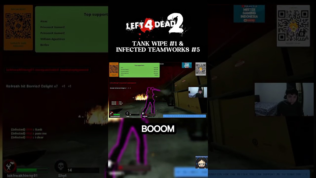 TANKWIPE #1 & INFECTED TEAMWORKS #5 #left4dead#versusl4d2 #funnymoments#Tankwipe#infectedteamworks